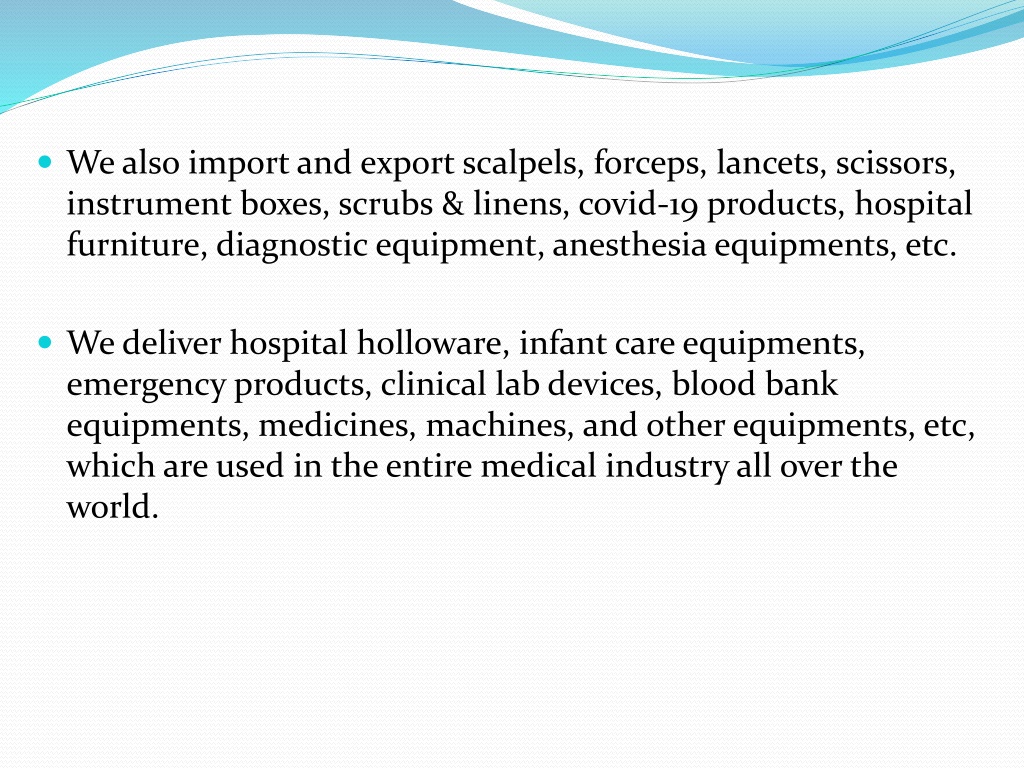 PPT - Medical supplies Exporter in India -Bhumer exim PowerPoint ...