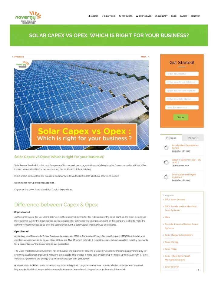 PPT - Solar Capex vs Opex: What's the Difference? PowerPoint ...