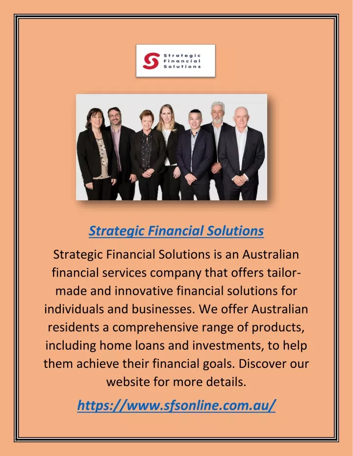 PPT - Strategic Financial Solutions | Sfsonline.com.au PowerPoint ...