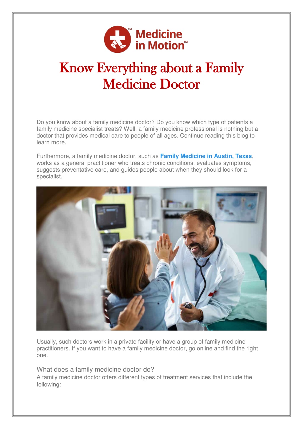 PPT - Know Everything about a Family Medicine Doctor PowerPoint ...