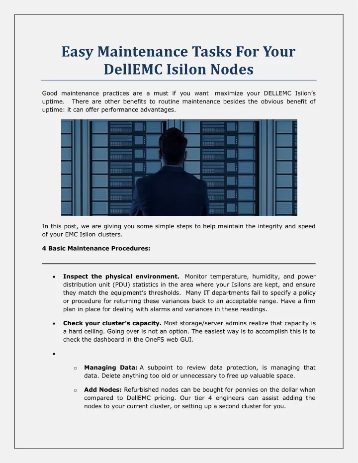 PPT - Easy Maintenance Tasks For Your DellEMC Isilon Nodes PowerPoint ...