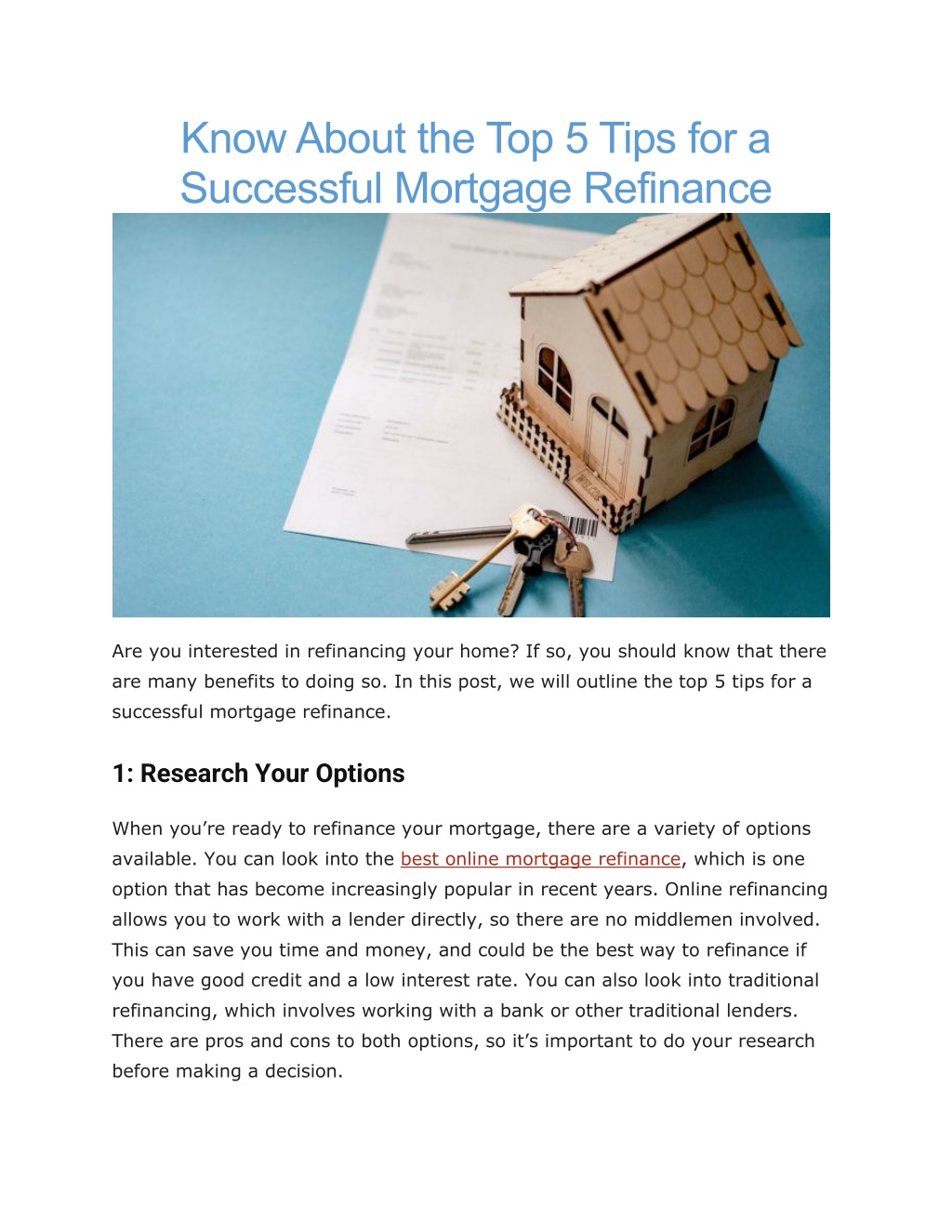 PPT - best online mortgage refinance PowerPoint Presentation, free ...