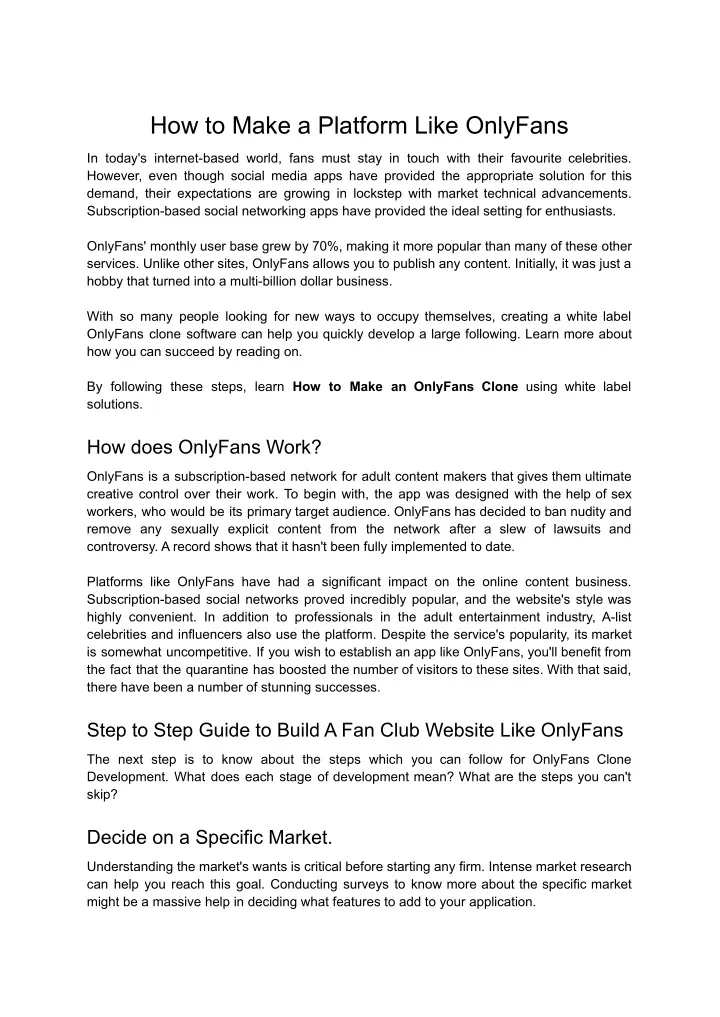 PPT - How to Make a Platform Like OnlyFans PowerPoint Presentation ...