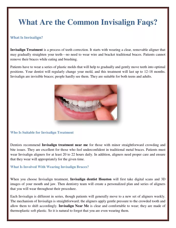 PPT - What Are the Common Invisalign Faqs? PowerPoint Presentation, free download - ID:11507886