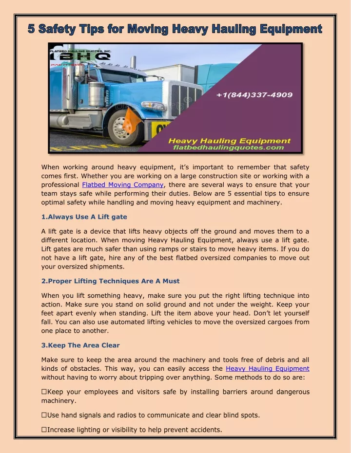 PPT - Heavy hauling equipment PowerPoint Presentation, free download ...