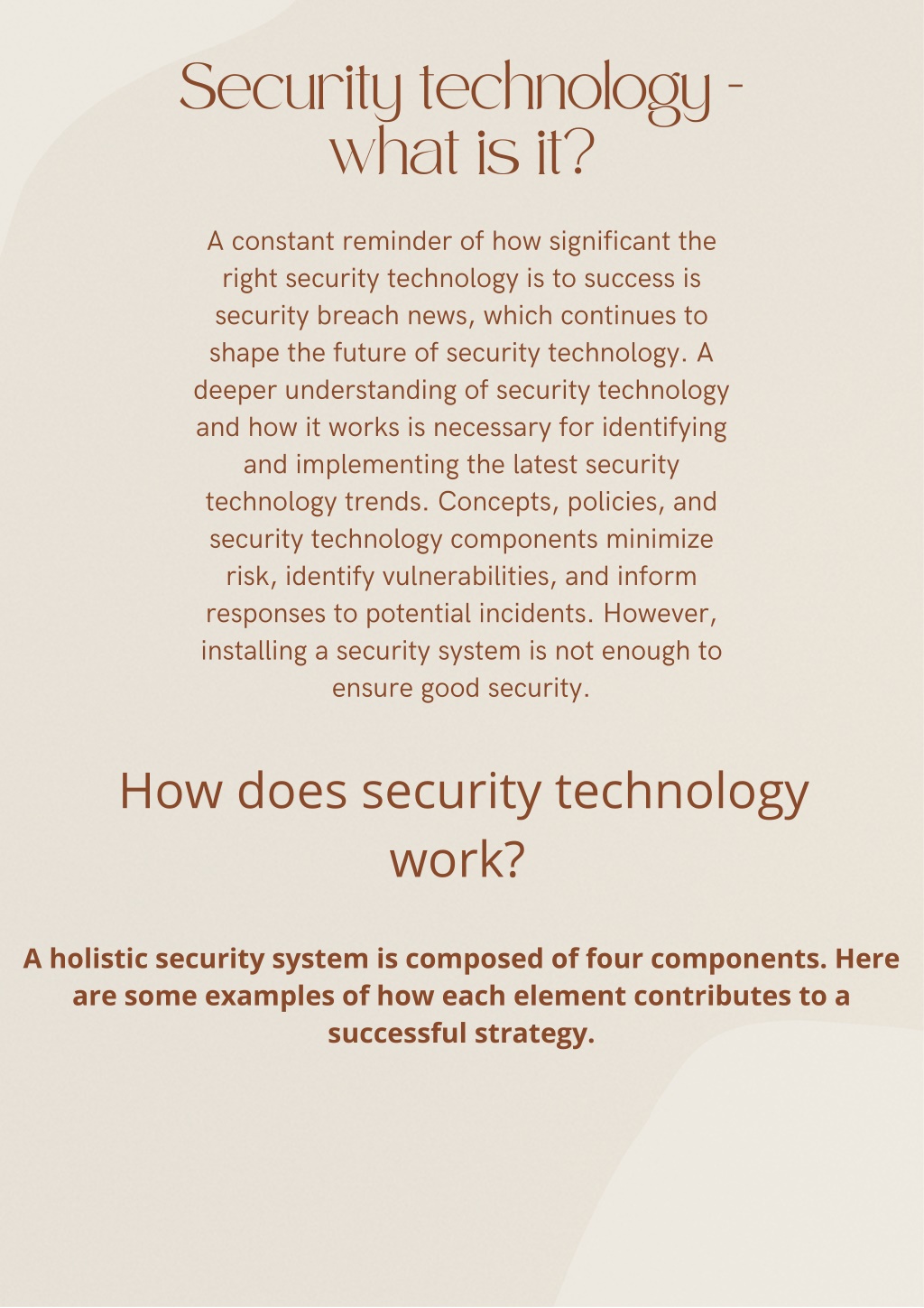 PPT - Security technology What it is & how it works PowerPoint ...