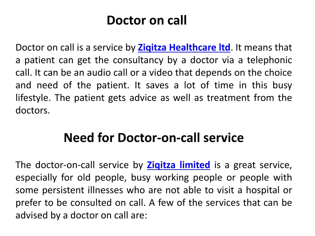 PPT - Ziqitza Limited Rajasthan - Doctor on call Boosting India's ...