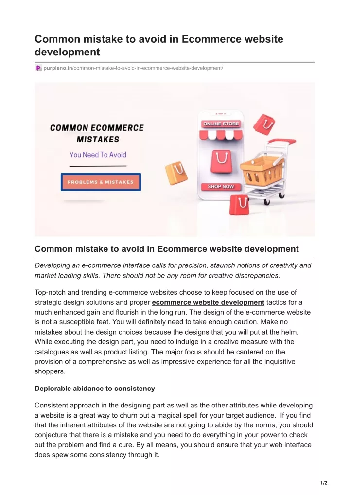 PPT - Common mistake to avoid in Ecommerce website development ... PPT - Common mistake to avoid in Ecommerce website development ...