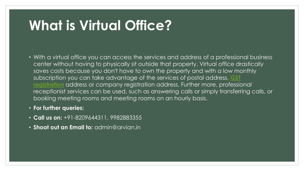 PPT - Virtual Office PowerPoint Presentation, free download - ID:11511599
