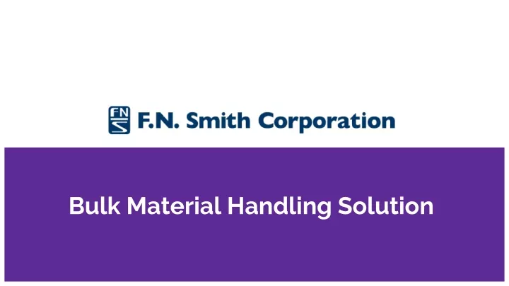 PPT - Bulk Material Handling Solution PowerPoint Presentation, free ...