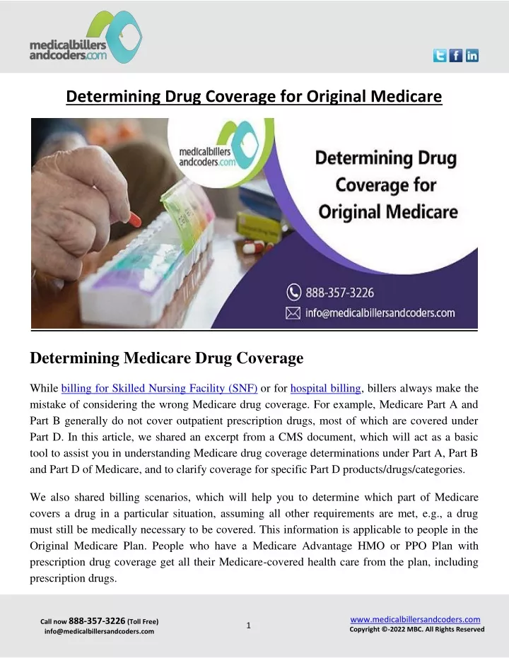 PPT - Determining Drug Coverage for Original Medicare PowerPoint ...