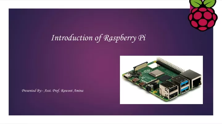 PPT - Raspberry Pi 3 introduction PowerPoint Presentation, free download - ID:11513253