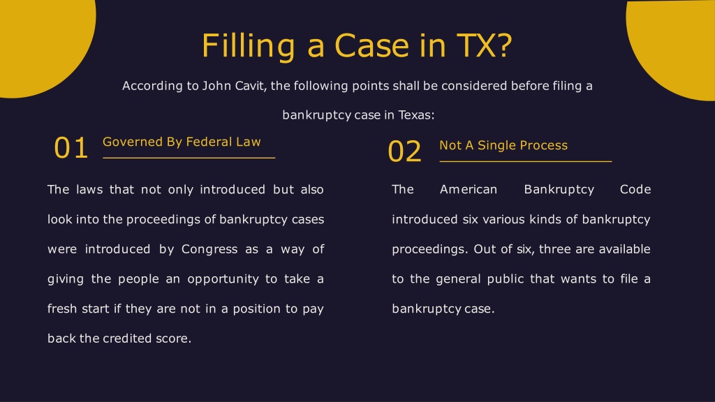 PPT - How Can you File for Bankruptcy in Texas? Expert Opinion by John ...