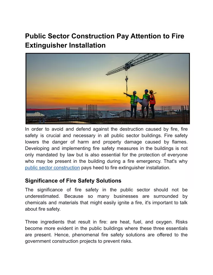 PPT - Public Sector Construction Pay Attention to Fire Extinguisher ...