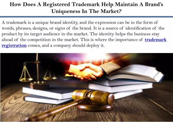 PPT - How Does A Registered Trademark Help Maintain A Brand’s ...