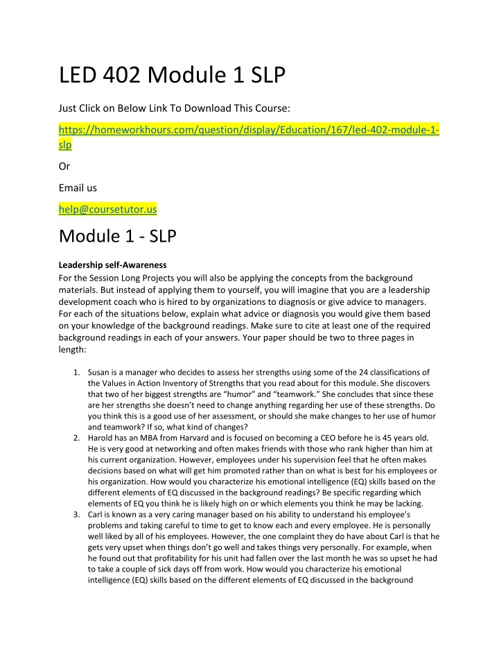 PPT - LED 402 Module 1 SLP PowerPoint Presentation, free download - ID ...