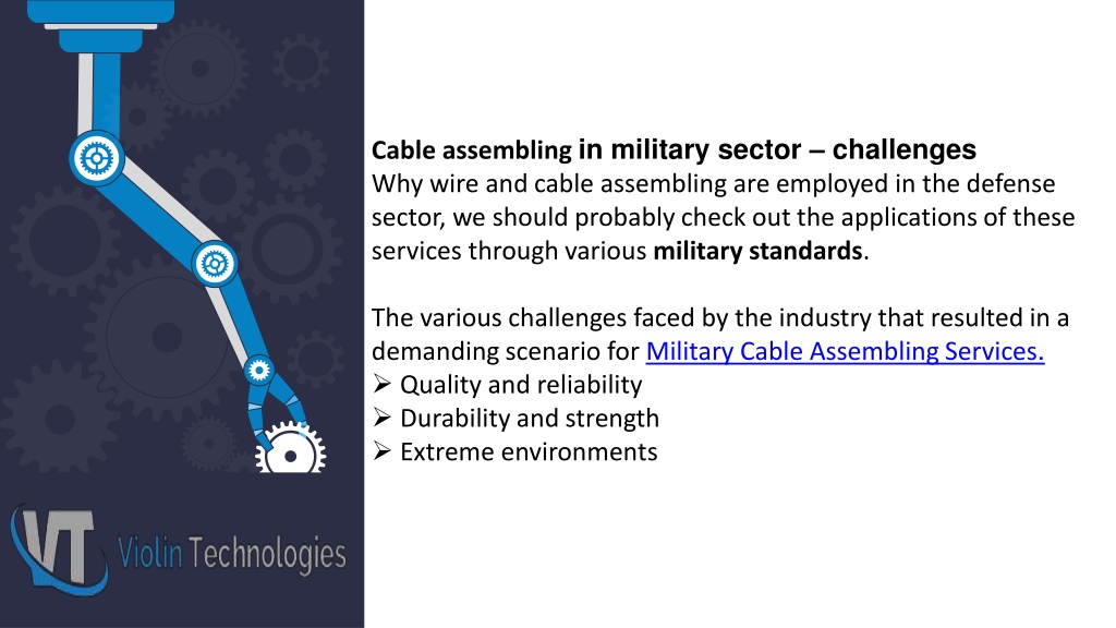 PPT - Wire & cable assembly services in military & defense industry ...