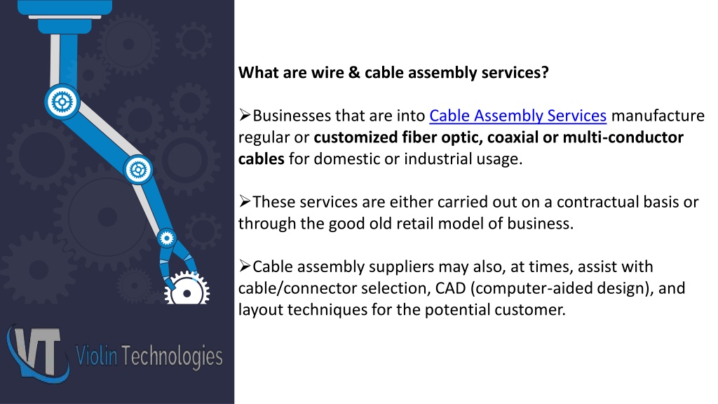 PPT - Wire & cable assembly services in military & defense industry ...