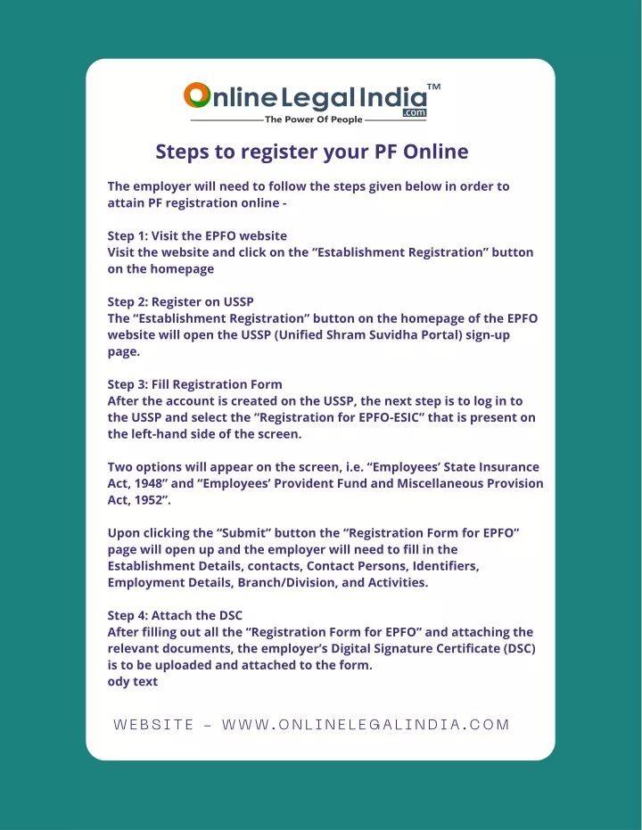 PPT - Pf registration Process Online PowerPoint Presentation, free ...