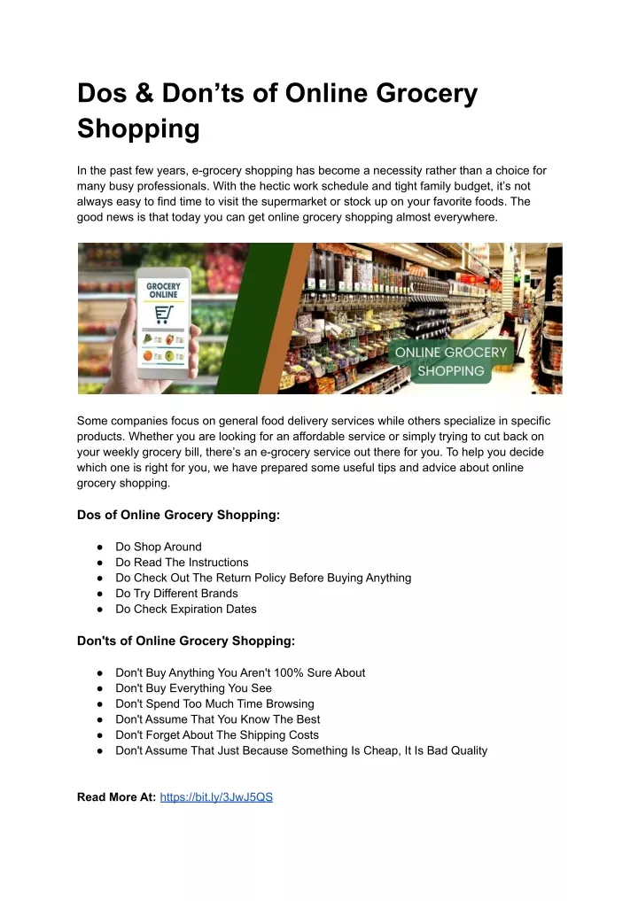 PPT - Dos & Don’ts of Online Grocery Shopping PowerPoint Presentation ... PPT - Dos & Don’ts of Online Grocery Shopping PowerPoint Presentation ...