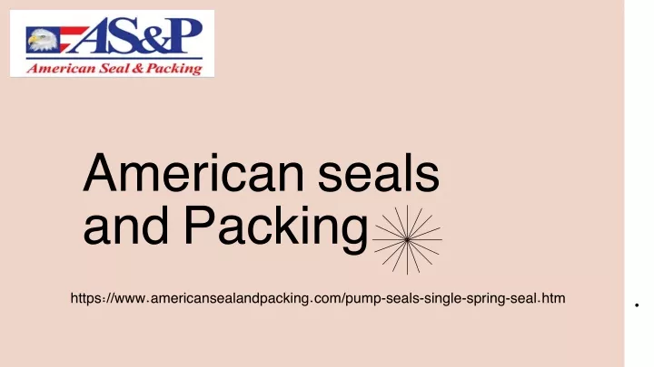 PPT - Find the Best Shaft seal Packing by American seals and Packing ...