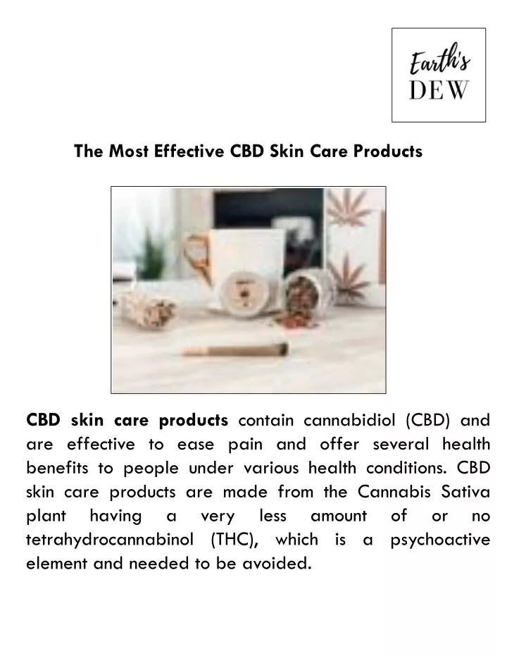 Ppt The Most Effective Cbd Skin Care Products Powerpoint Presentation