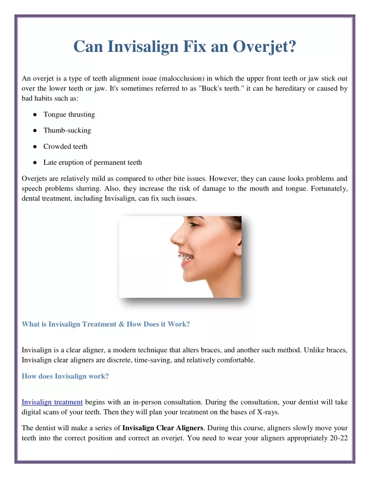 PPT - Can Invisalign Fix an Overjet? PowerPoint Presentation, free ...