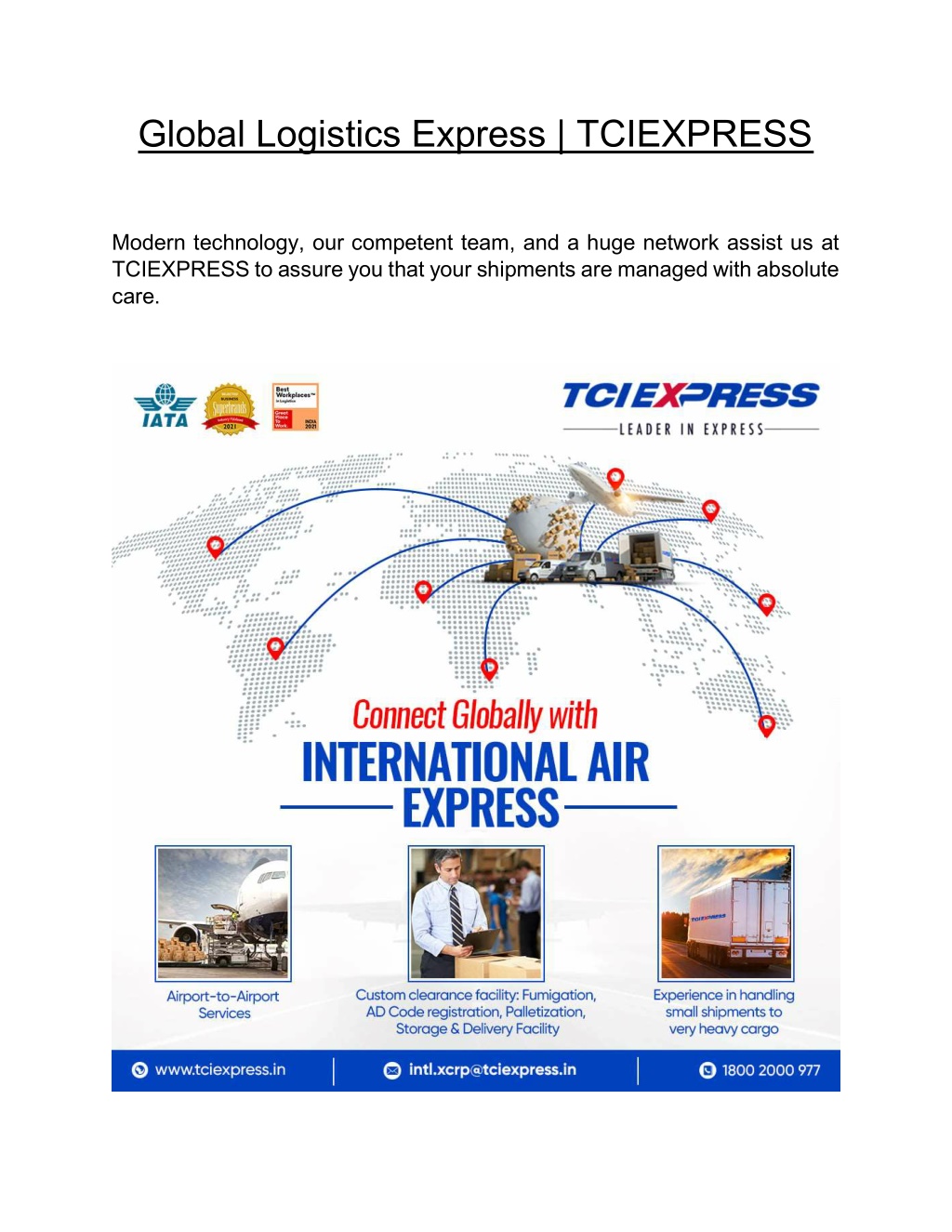 PPT - Global Logistics Express | TCIEXPRESS PowerPoint Presentation ...