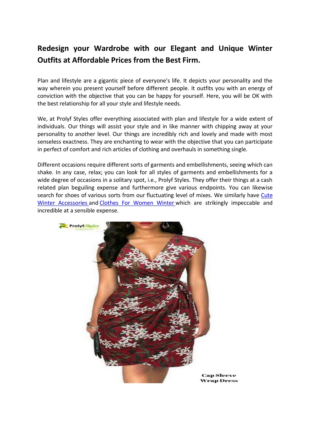 PPT - Redesign your Wardrobe with our Elegant and Unique Winter Outfits ...