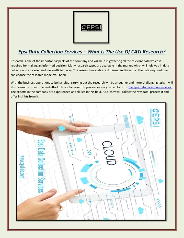 PPT - Epsi Data Collection Services – What Is The Use Of CATI Research ...