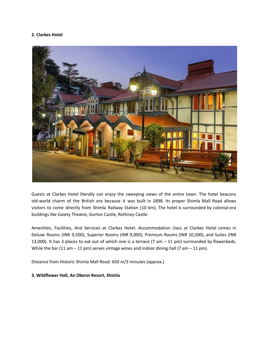 PPT - Best 5 Hotels in Shimla Near Mall Road for A Vacation PowerPoint ...