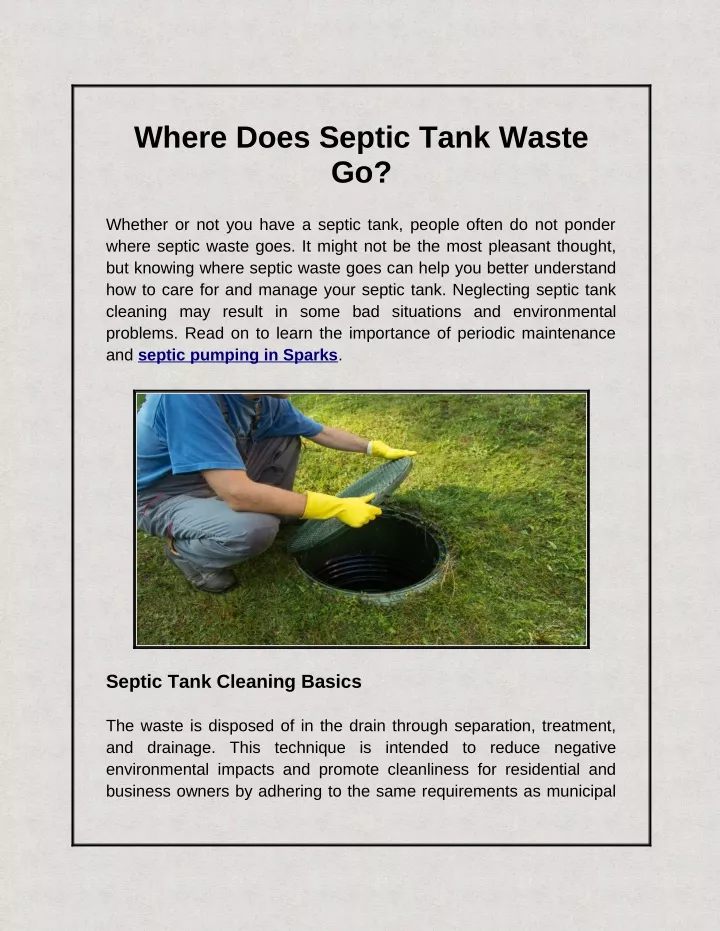 PPT - Where Does Septic Tank Waste Go? PowerPoint Presentation, free ...