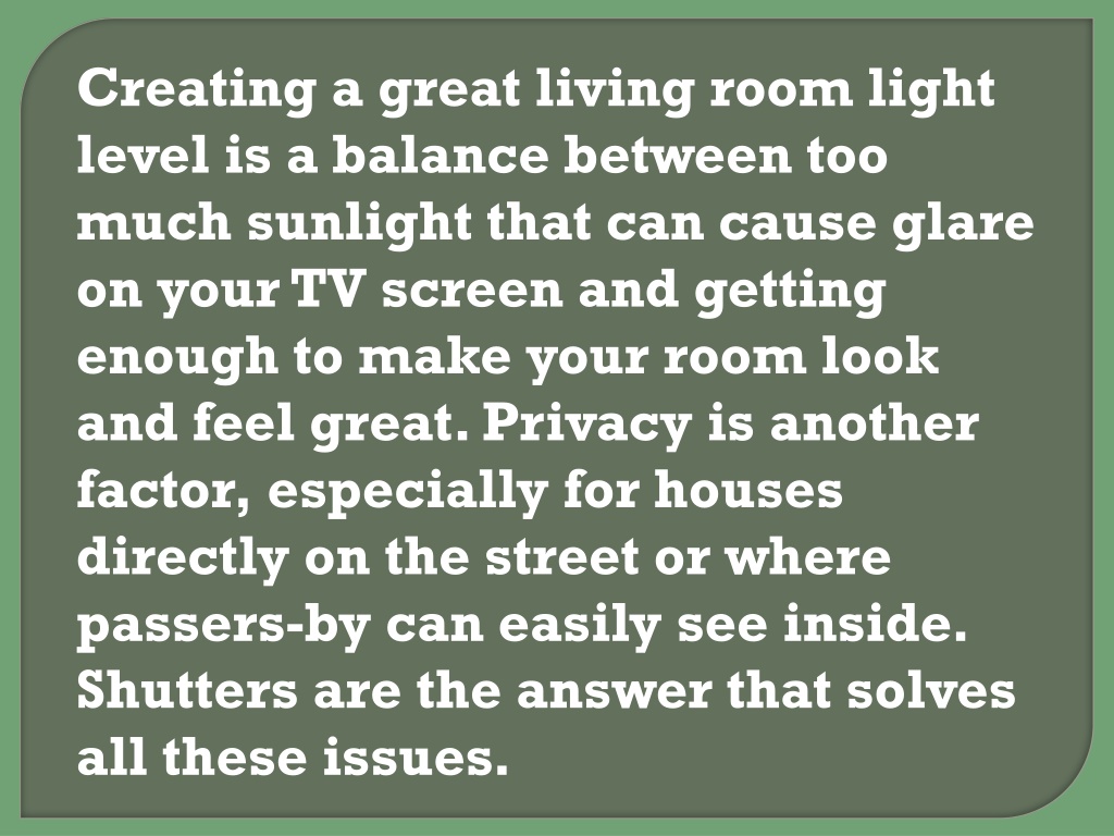 PPT - Shutters For Living Rooms PowerPoint Presentation, free download ...