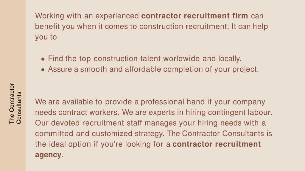 PPT - Choose your hiring from Top Contractor Recruitment Company ...