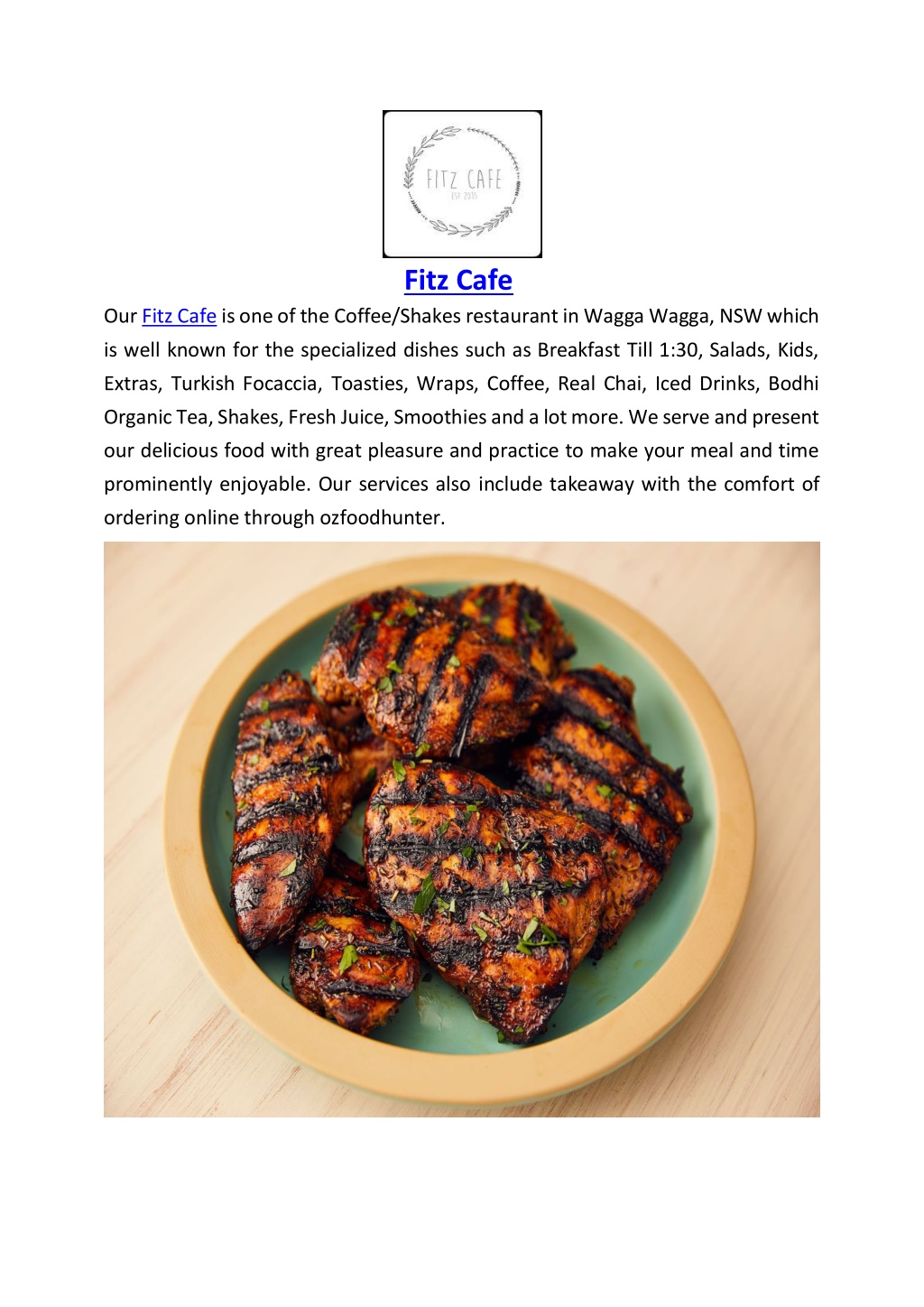 PPT - 5% off - Fitz Café Takeaway Menu Wagga Wagga, NSW PowerPoint ...