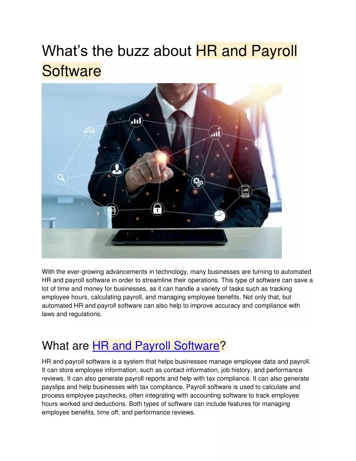 PPT - What's the buzz about HR and Payroll Software PowerPoint ...