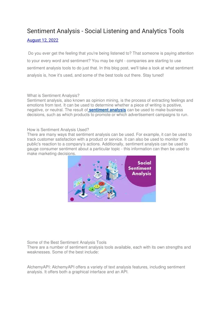 PPT - Sentiment Analysis - Social Listening and Analytics Tools ... PPT - Sentiment Analysis - Social Listening and Analytics Tools ...