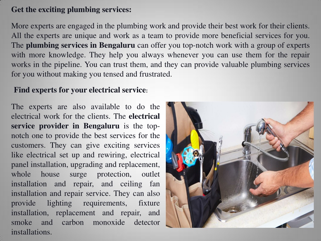 PPT - Hire Skilled and Talented Plumbers for Extraordinary Services ...