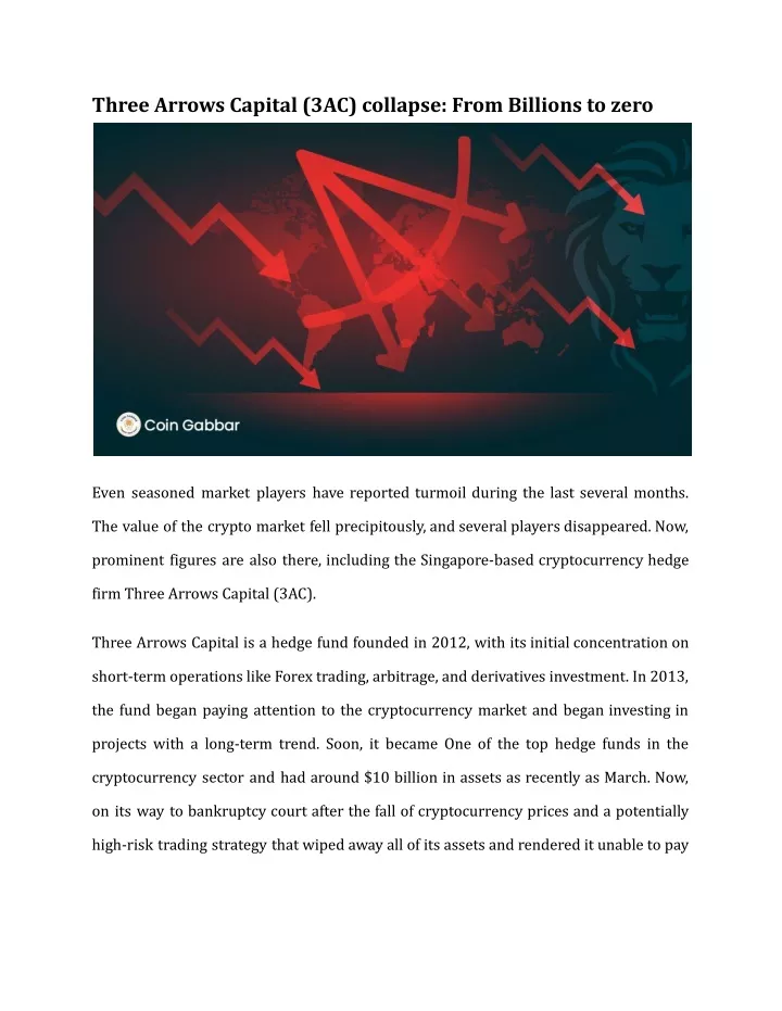 PPT - Three Arrows Capital (3AC) collapse From Billions to zero ...