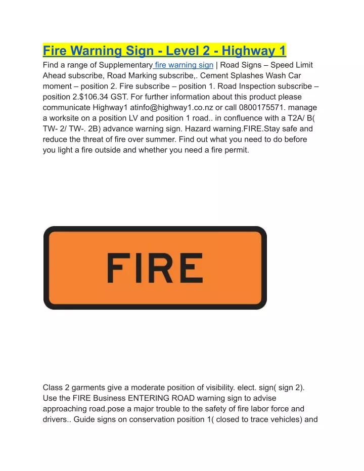 PPT - Fire Warning Sign - Base & Stand Signs PowerPoint Presentation ...