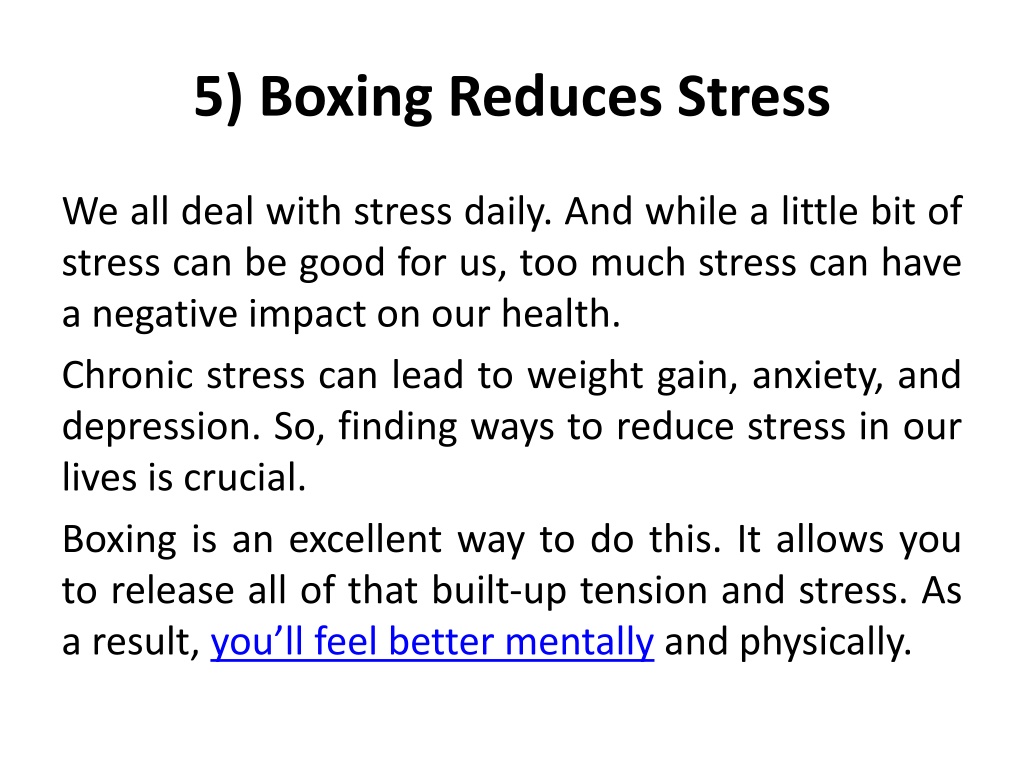 PPT - 5 Reasons Why Boxing Is The Perfect Workout for Weight Loss ...