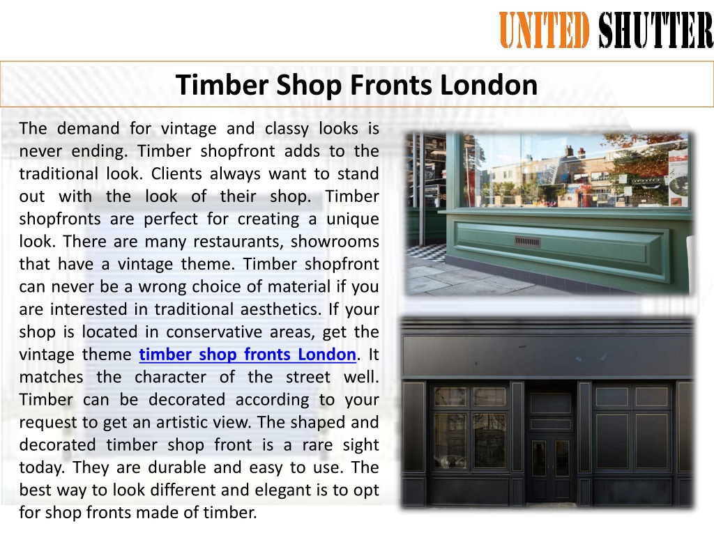 PPT - Timber Shop Fronts London PowerPoint Presentation, free download ...