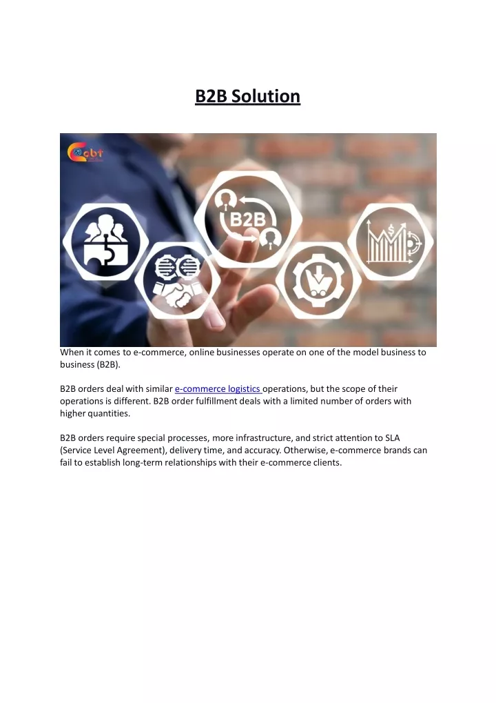 PPT - B2B Solution PowerPoint Presentation, free download - ID:11537480