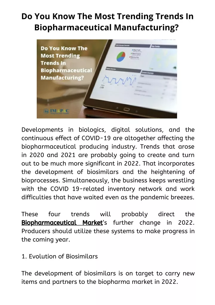 PPT - Do You Know The Most Trending Trends In Biopharmaceutical ...