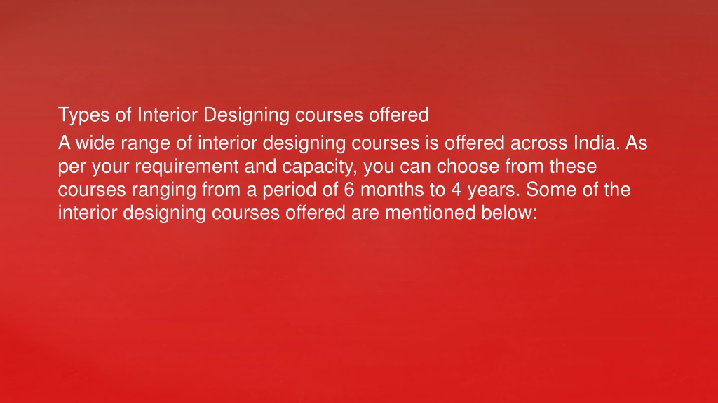 PPT - Best Diploma Interior Designing Courses offered by Cadence ...