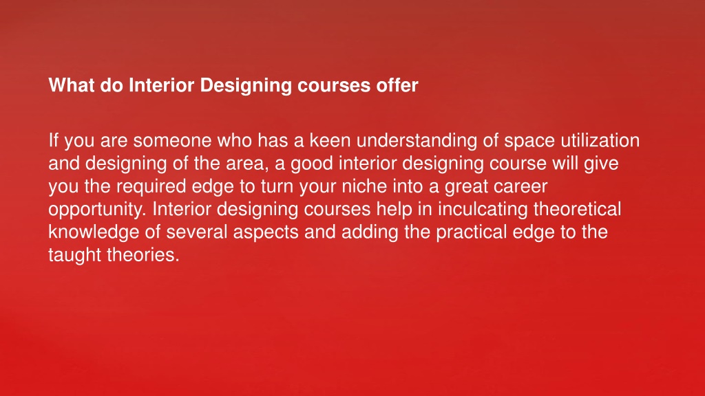 PPT - Best Diploma Interior Designing Courses offered by Cadence ...