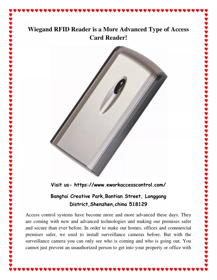 PPT - Wiegand RFID Reader is a More Advanced Type of Access Card Reader ...