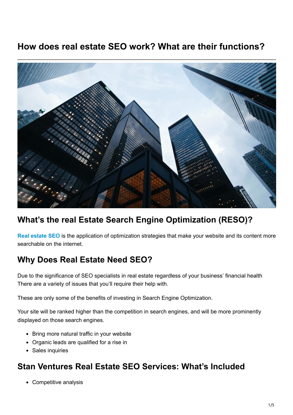 PPT - How does real estate SEO work What are their functions PowerPoint ...