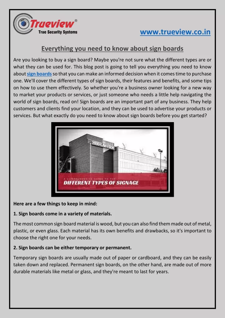 PPT - Everything you need to know about sign boards PowerPoint ...