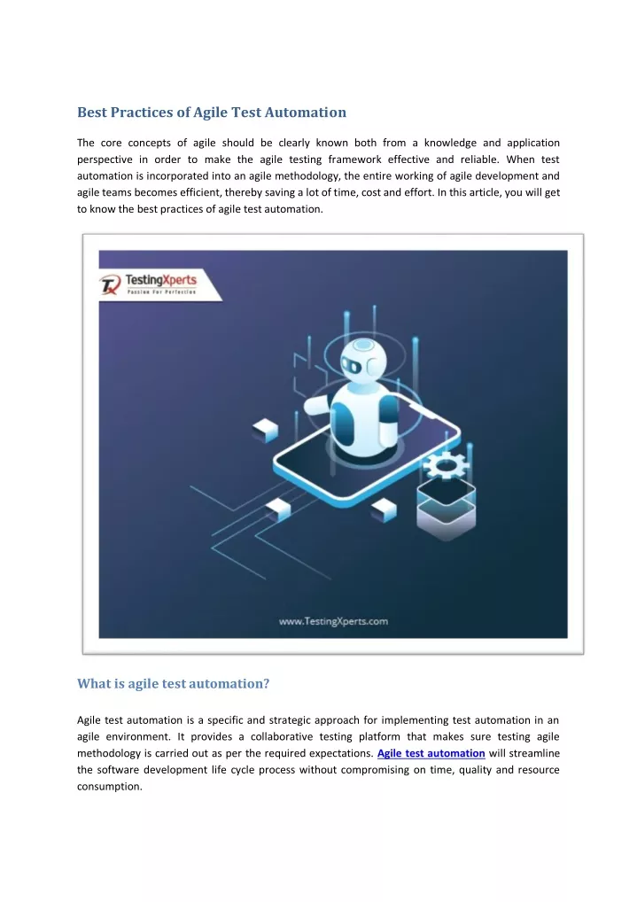 PPT - Best Practices of Agile Test Automation PowerPoint Presentation ...